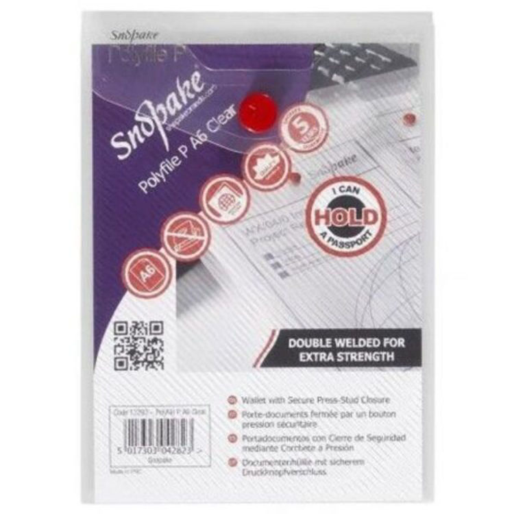 WeeOnes. 13293-A6 SNOPAKE POLYFILE PORTRAIT FOLDER CLEAR