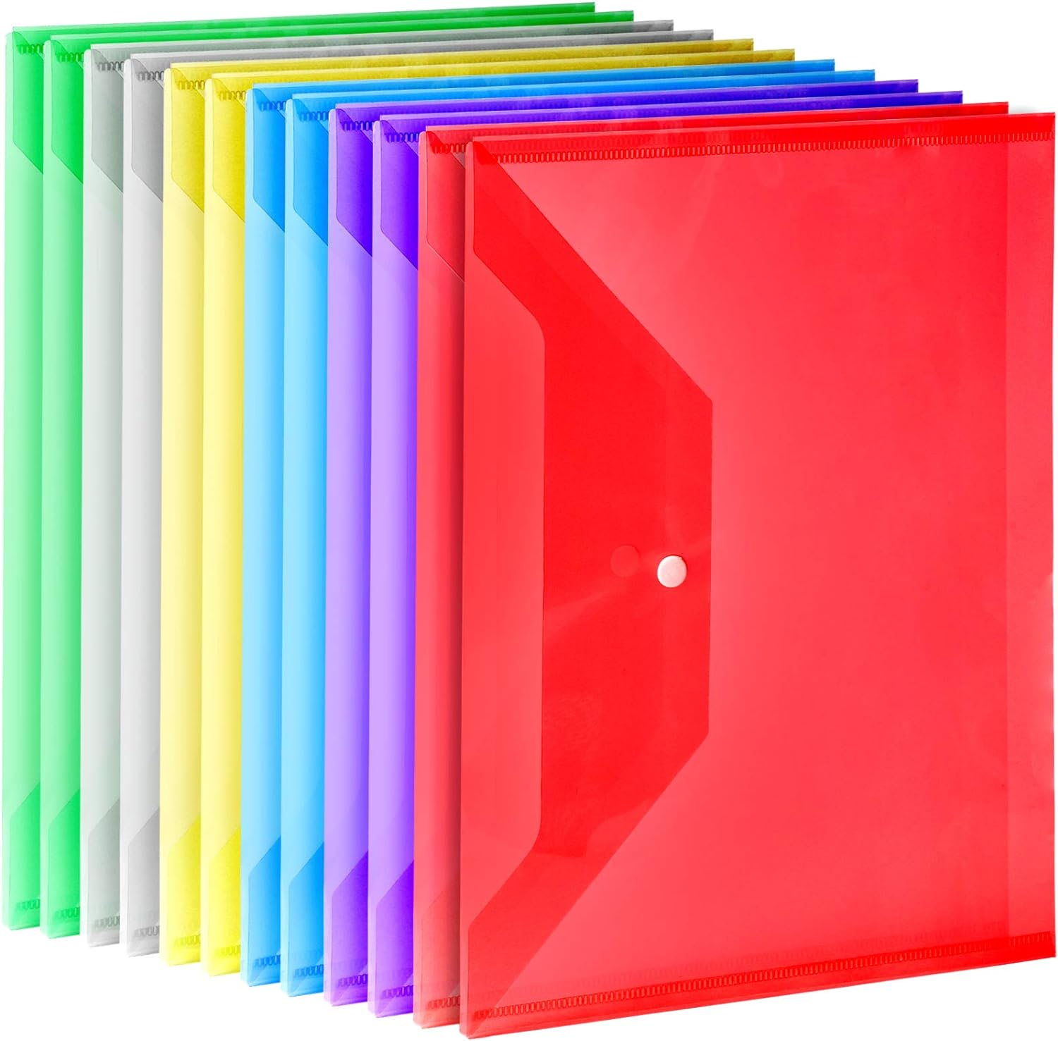 WeeOnes. A495 A4 BUTTON ENVELOPES PLASTIC FILE
